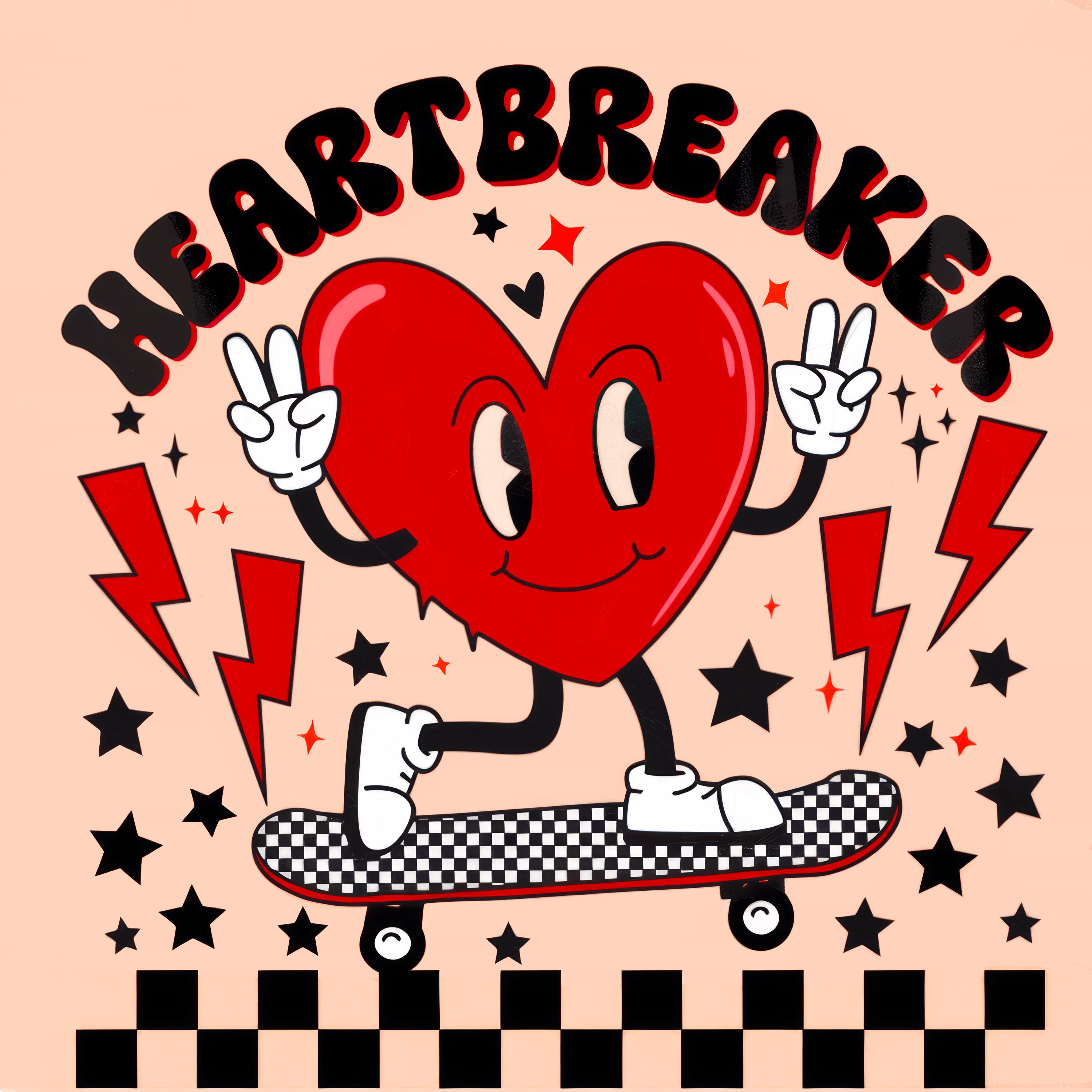 Heartbreak Funny Valentines PNG Retro Valentine Western Shirt ...