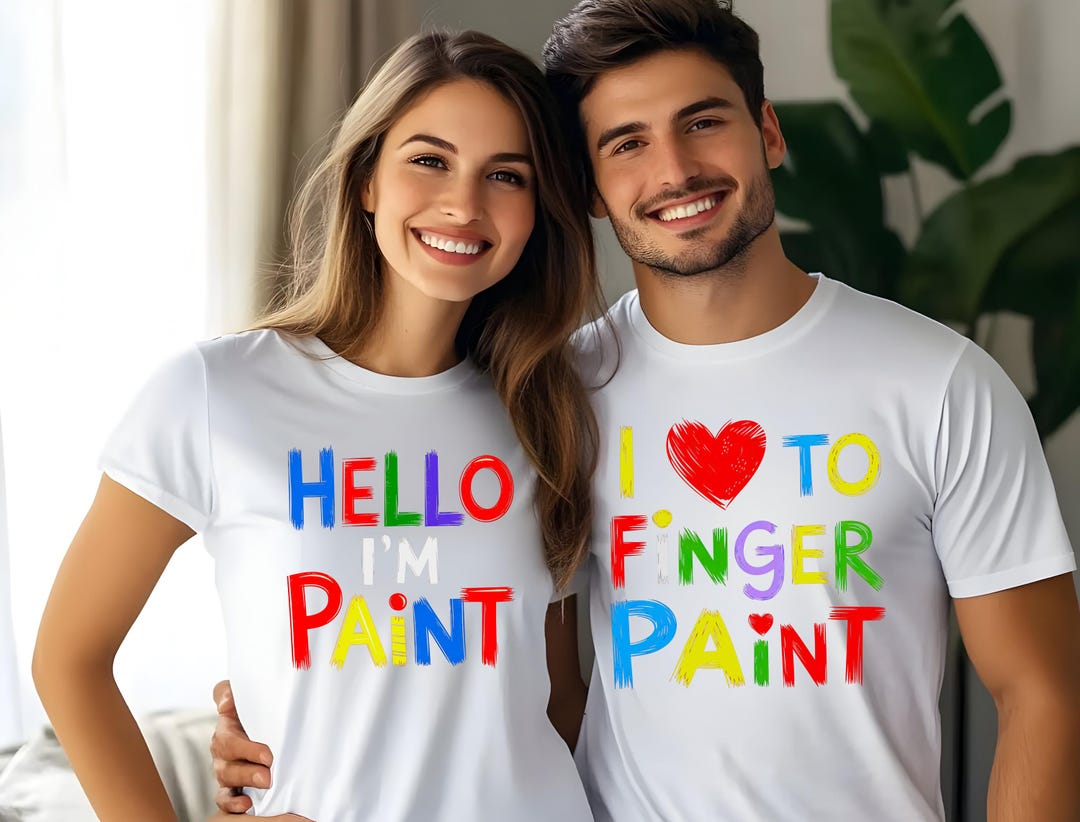 I Love to Finger Paint I'm Paint Bundle SVG-EPS-PNG, Couples Costume ...