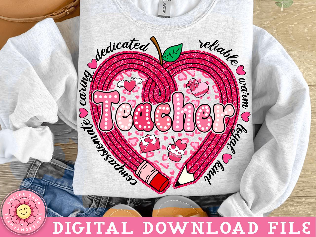 Teacher Heart Pencil Png, Valentine Day Png, Teacher Valentine Png ...