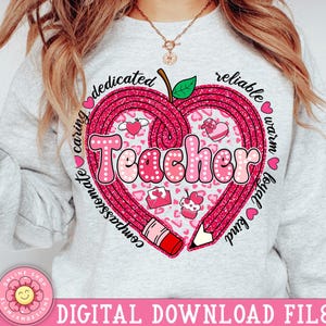 Teacher Heart Pencil Png, Valentine Day Png, Teacher Valentine Png ...