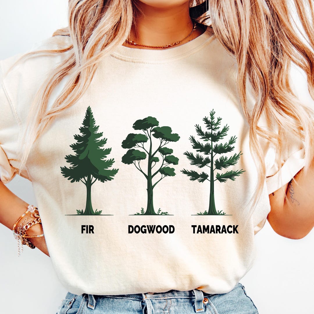 Fir Dogwood Tamarack PNG, Vintage Tree Silhouette Clipart, Subtle FDT ...