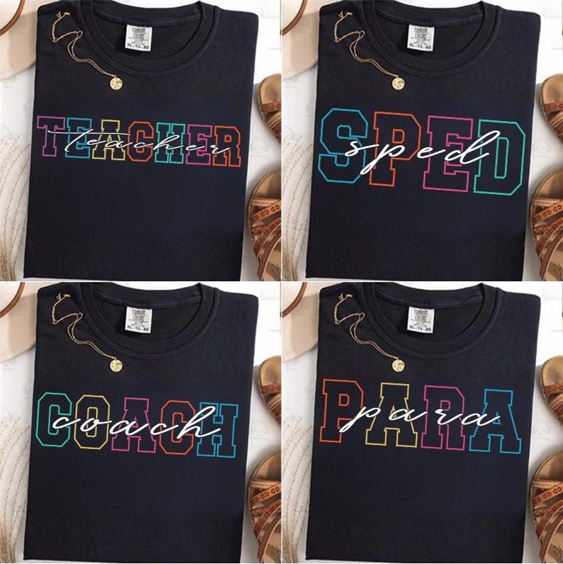 Retro School Occupation PNG Bundle • Preppy Back to School Teacher SPED ...