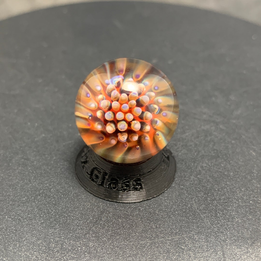 23.3mm Handmade Glass Implosion Marble - Lokis Lipstick - Etsy