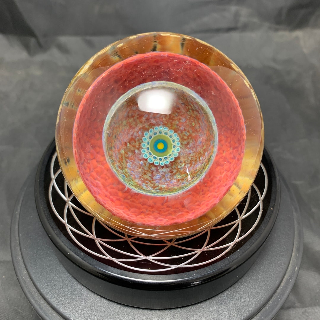 3.3” Handmade Borosilicate Crucible Triple Dipped Glass Marble With UV ...