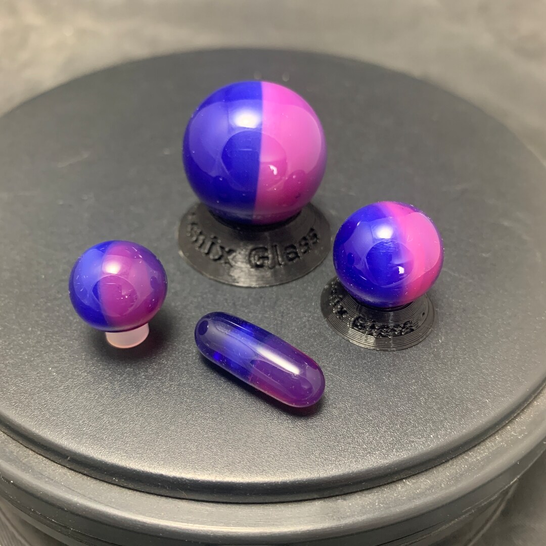 4 Piece Glass Terp Marble Pill Pearl Valve in Stargazer and Empire - Etsy