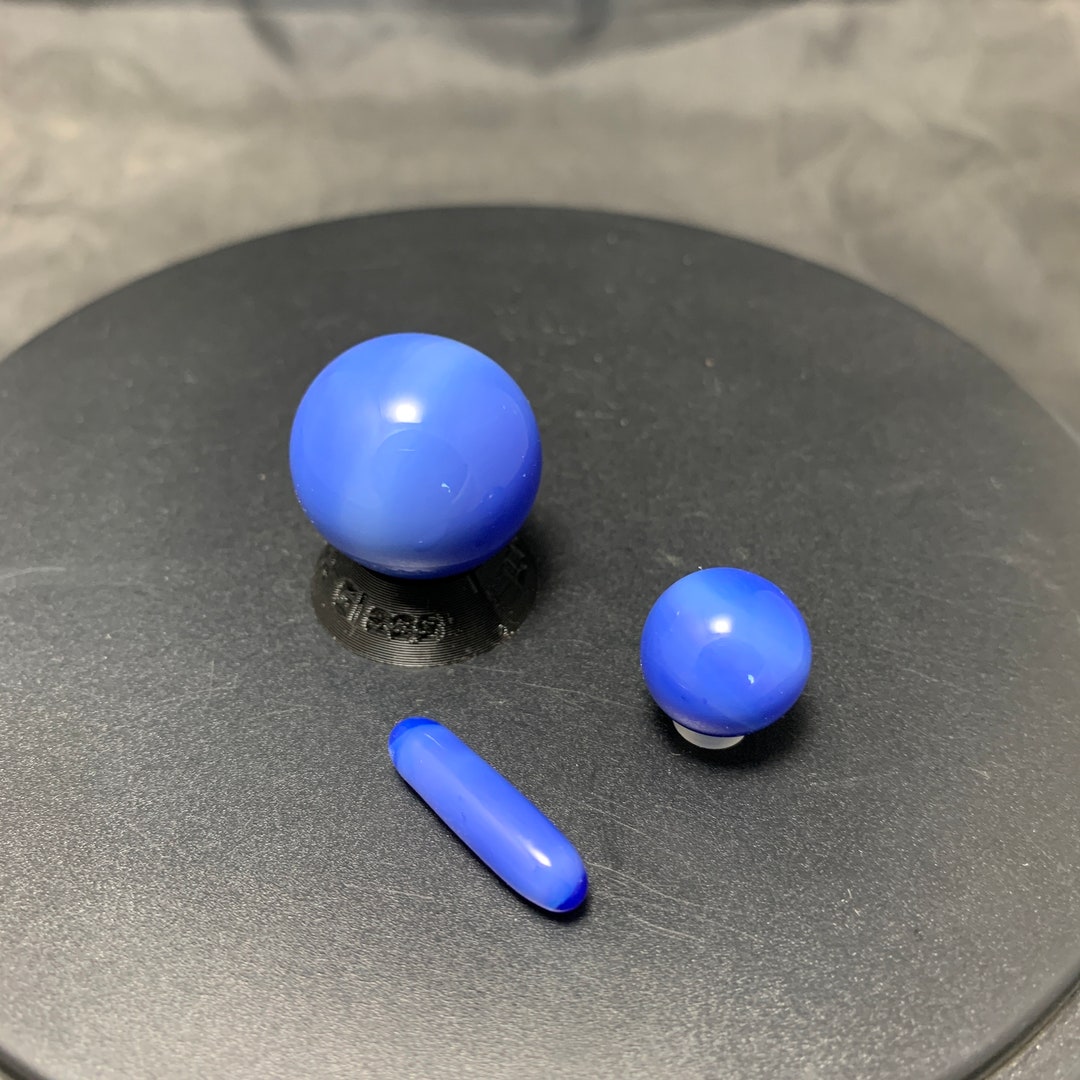 3 Piece Glass Terp Marble Pill Pearl Valve in Opal Skyline Blue ...