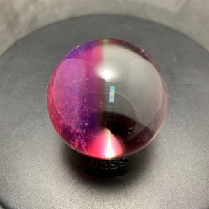 1.65/41.9mm Crushed Opal Galaxy Glass Marble With Rainbow Dichroic and ...