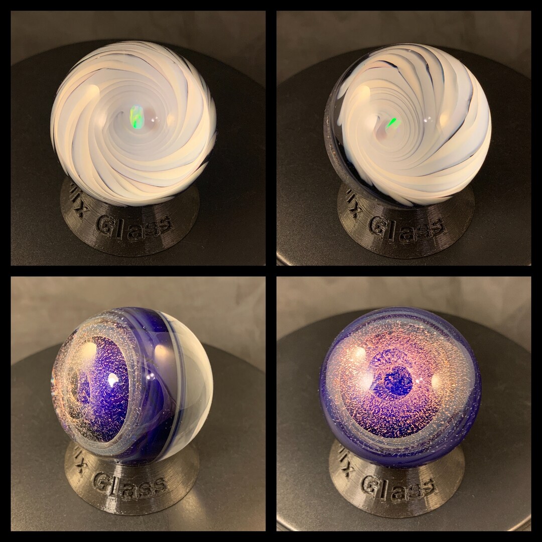 2”/50.8mm Handmade Glass Vortex Marble With Gilson Opal and Dichroic ...