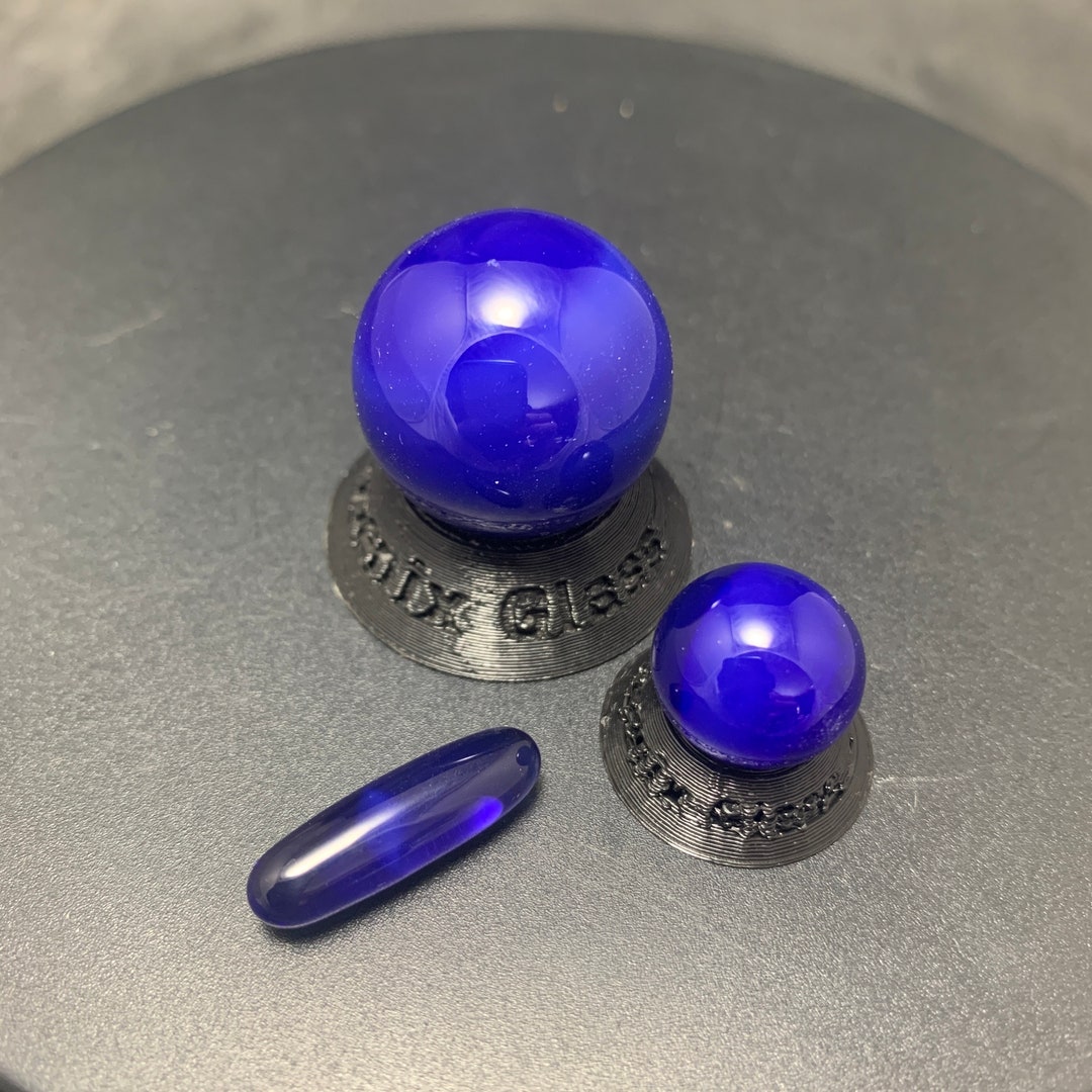 3 Piece Glass Terp Marble Pill Pearl Valve in Empire Blue Purple - Etsy