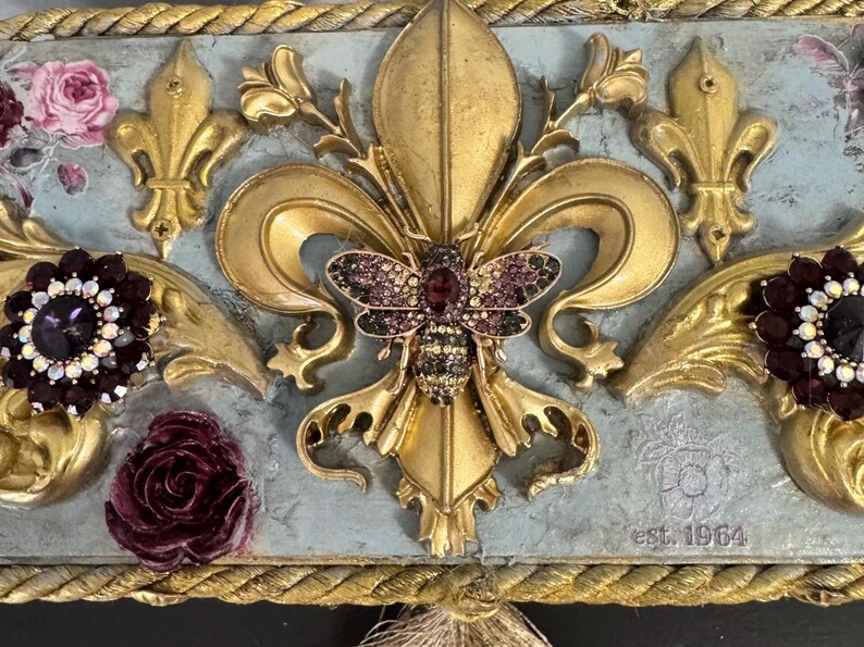 French Country Jewelry Box: Victorian Baroque Style, Rustic Gold Finish ...