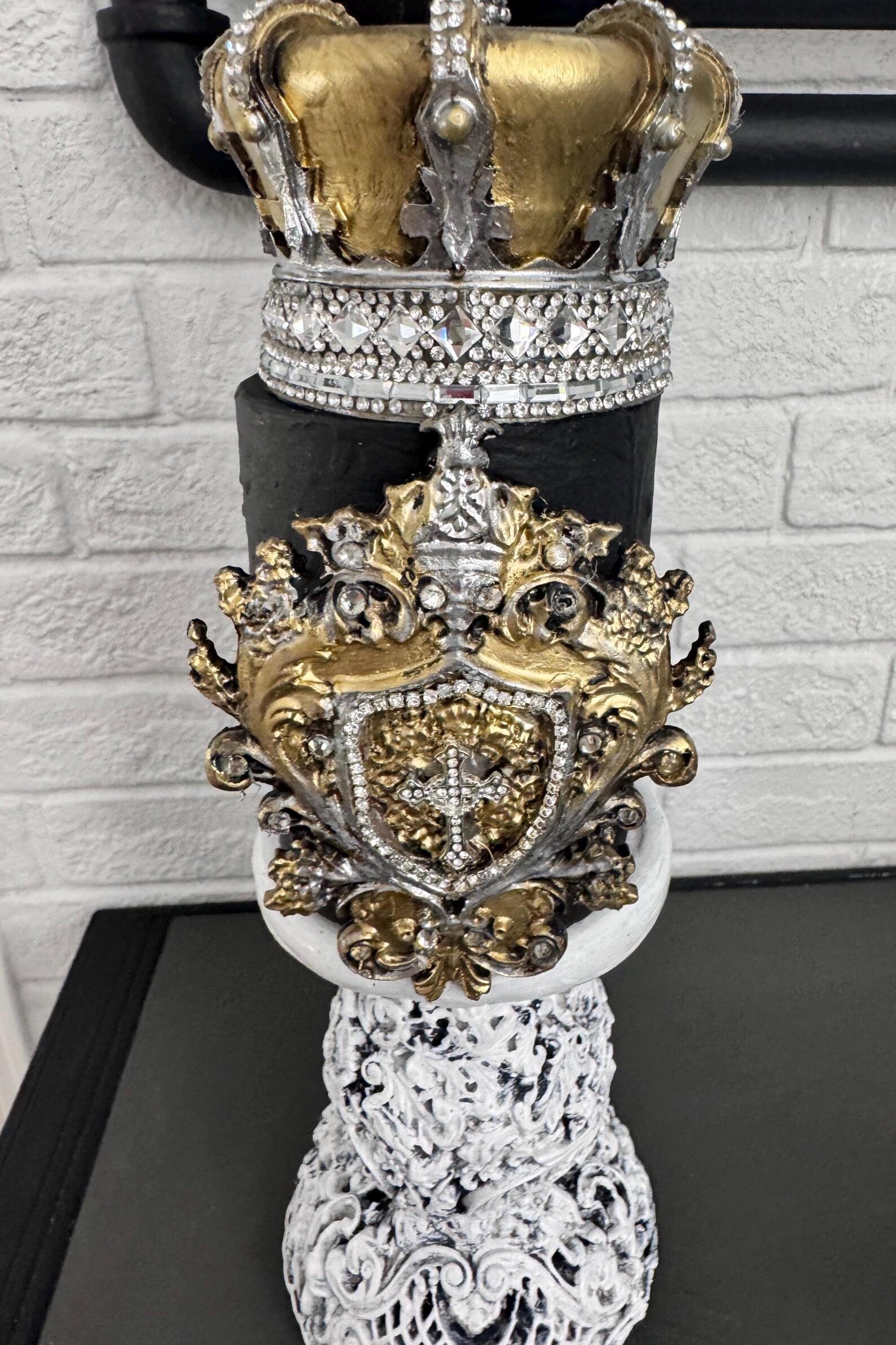 Crown Candle Topper With Matching Candle Pin.crown Candle Topper ...