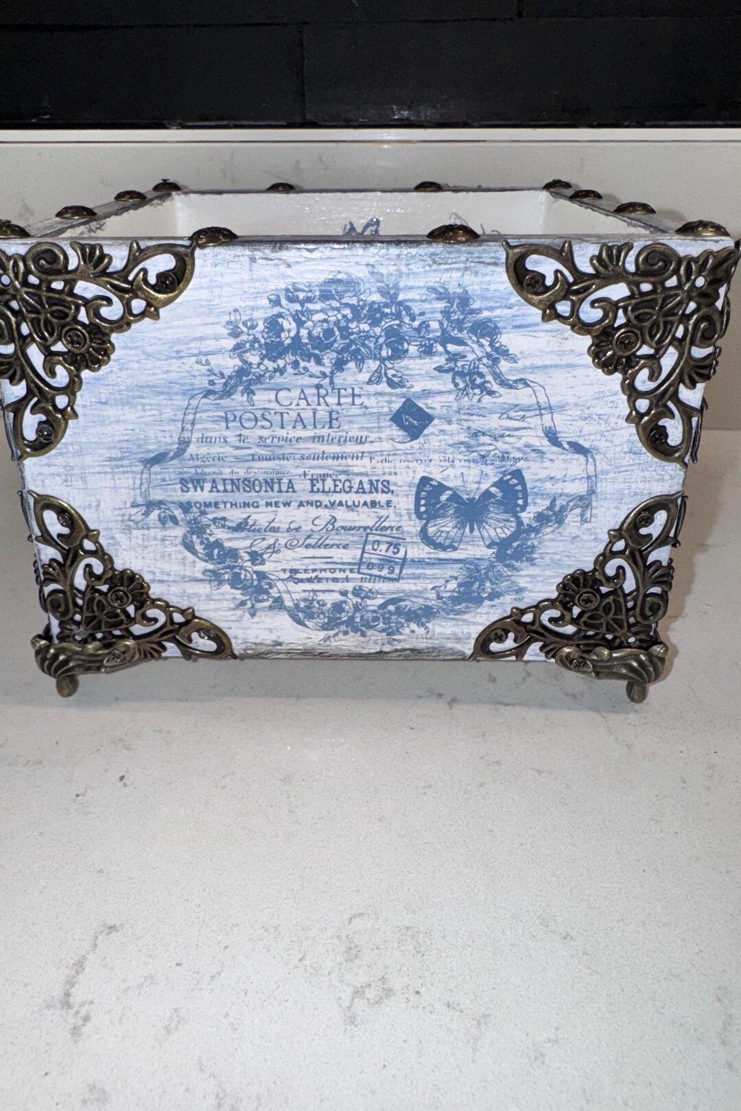 Shabby Chic Farmhouse Box: French Country Decor (6x6x4.5) - Etsy