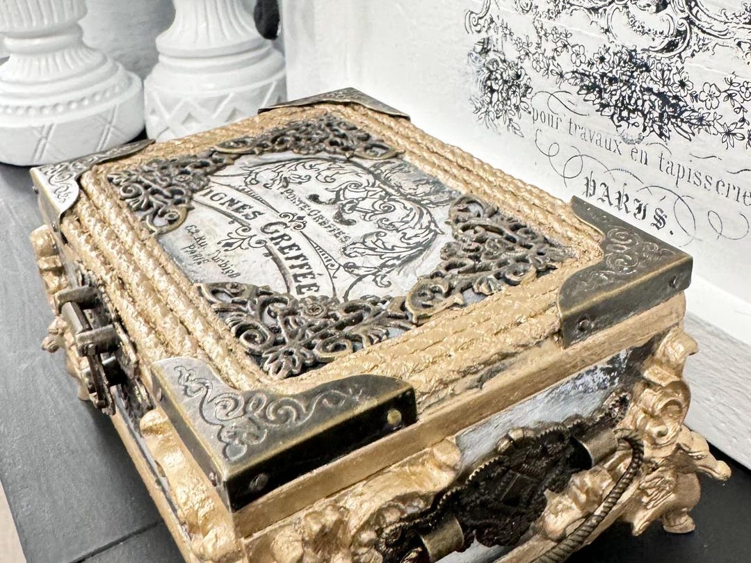 Jewelry Box, Shabby Chic Jewelry Box, Victorian Jewelry Box, French ...