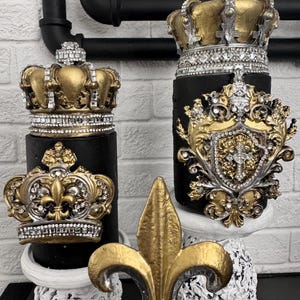 Crown Candle Topper With Matching Candle Pin.crown Candle Topper ...