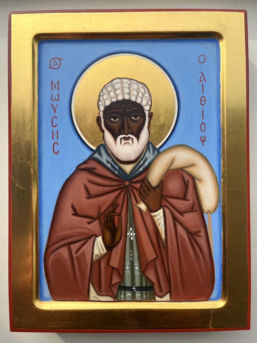 Handpainted Icon of St. Moses the Ethiopian 15x20 Cm - Etsy
