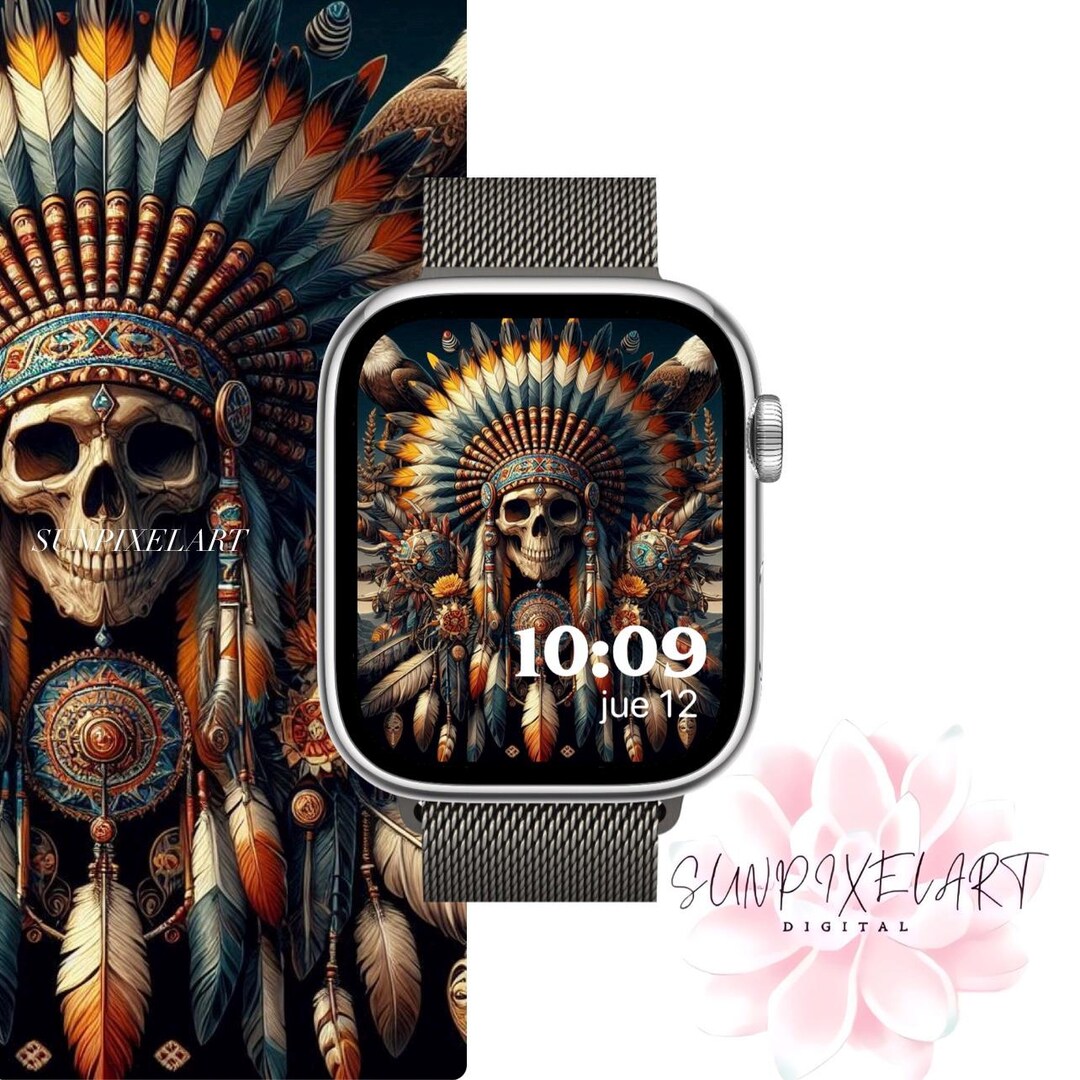 Native American Apple Watch Wallpaper, Skull iPhone Background With ...