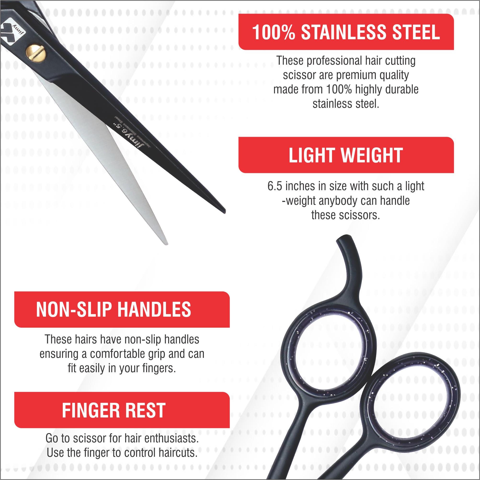 Professional Super Cut Sharp Barber Scissors 6.5 Inch Hair Cutting ...