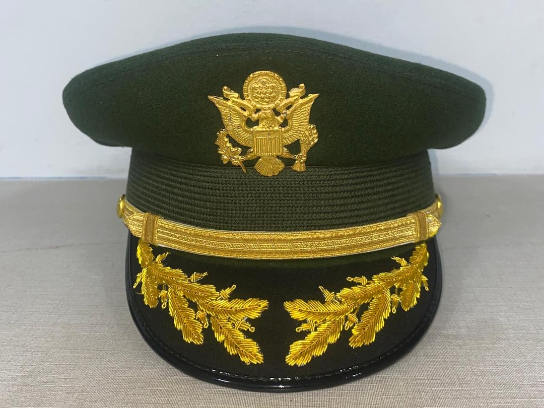 Handmade US Army Field Grade Officer Wool Hat – Military Service Dress ...