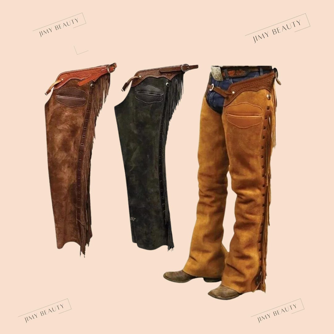 Men's Handmade Native American Suede Leather Fringe Pants Western ...