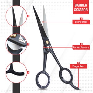 Professional Super Cut Sharp Barber Scissors 6.5 Inch Hair Cutting ...