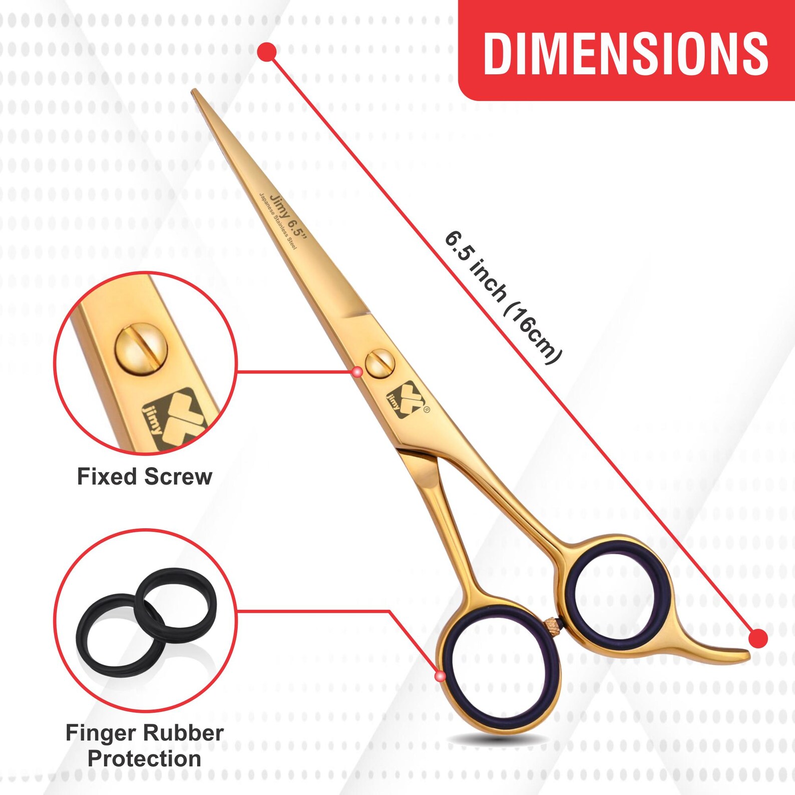 Hairdressing Barber Shears Stainless Steel Grooming Hair Cut Scissors 6 ...