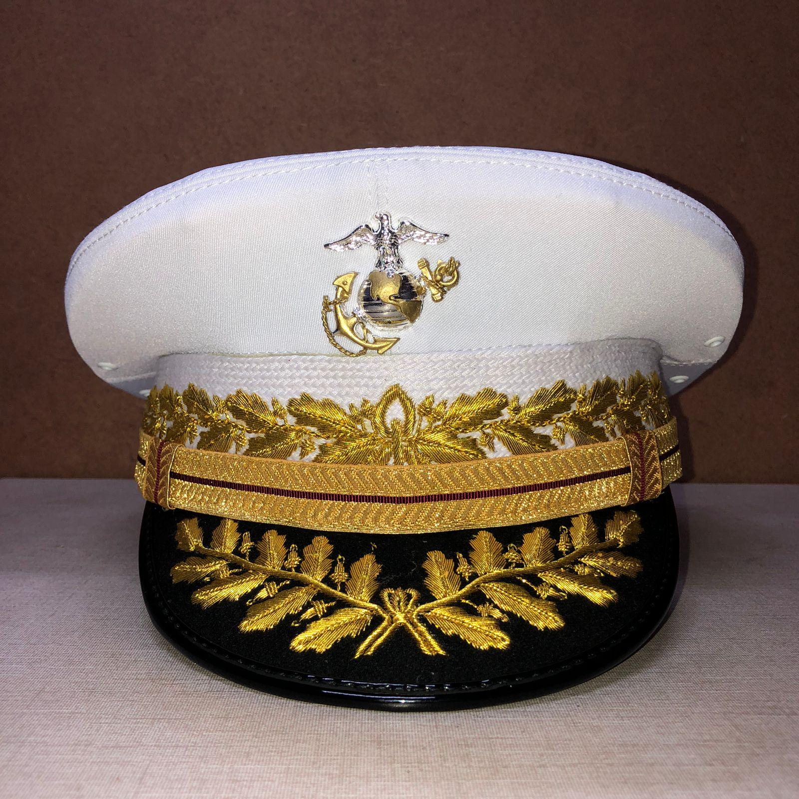 Vietnam Era WW2 Salute Uniforms USMC Commandant Dress White Hat, All ...