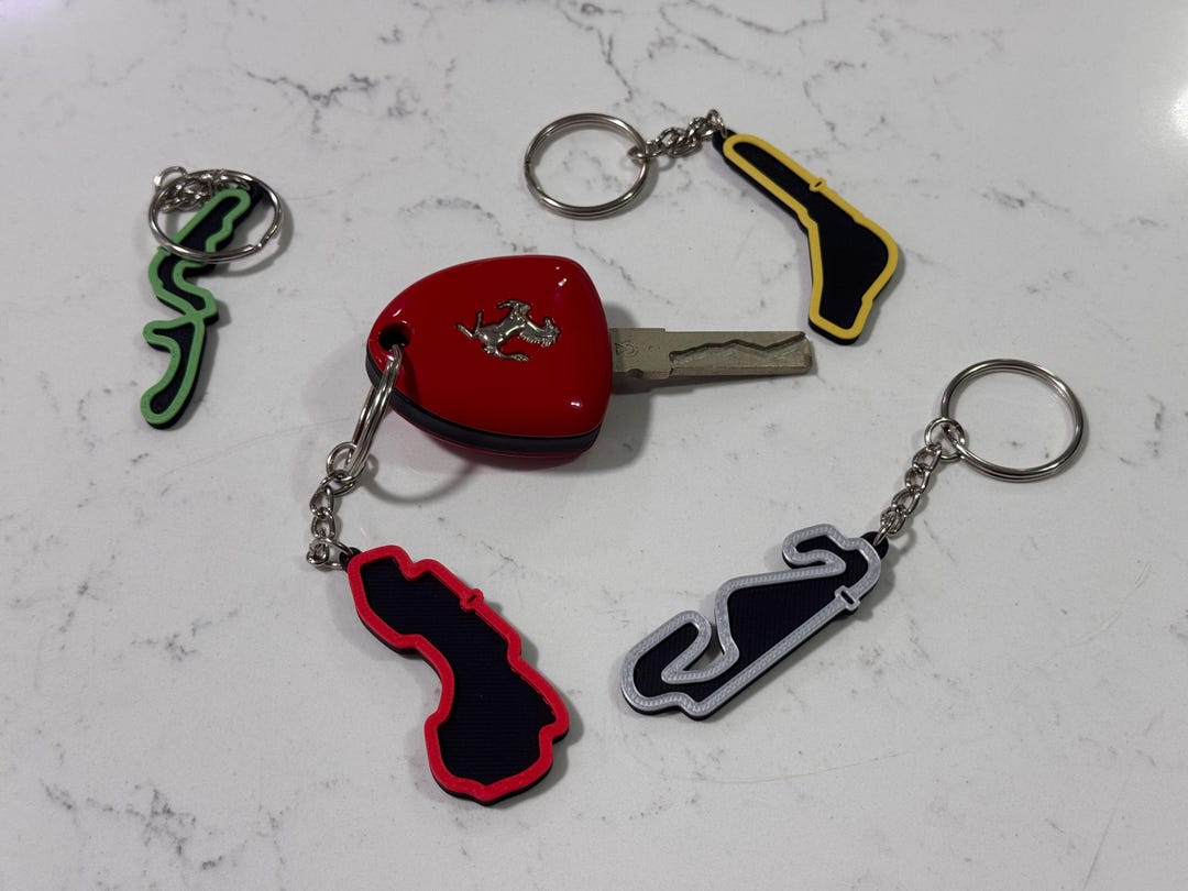 F1 Racetrack Keychains - Etsy