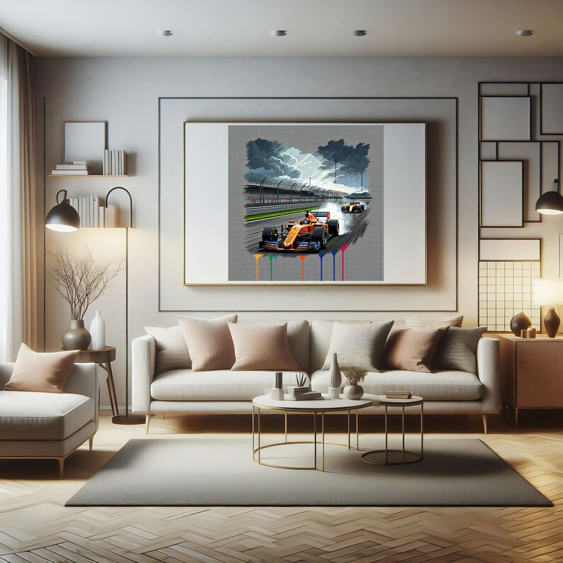 Square Still 1534 orange Surge Racing Through Storms - Etsy