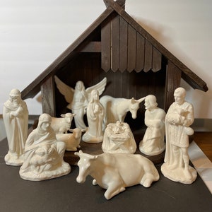 Traditional Nativity Set Holland Molds/christmas /white Gloss Ceramic ...