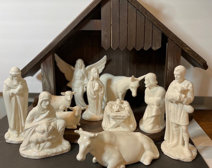 Traditional Nativity Set Holland Molds/christmas /white Gloss Ceramic ...