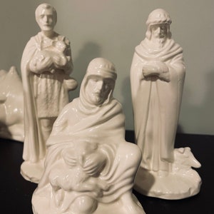 Traditional Nativity Set Holland Molds/christmas /white Gloss Ceramic ...