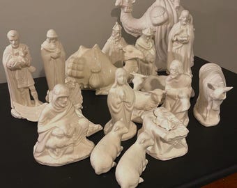 Traditional Nativity Set Holland Molds/christmas /white Gloss Ceramic ...