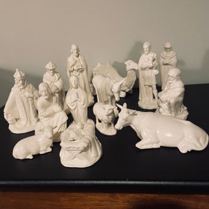 Traditional Nativity Set Holland Molds/christmas /white Gloss Ceramic ...