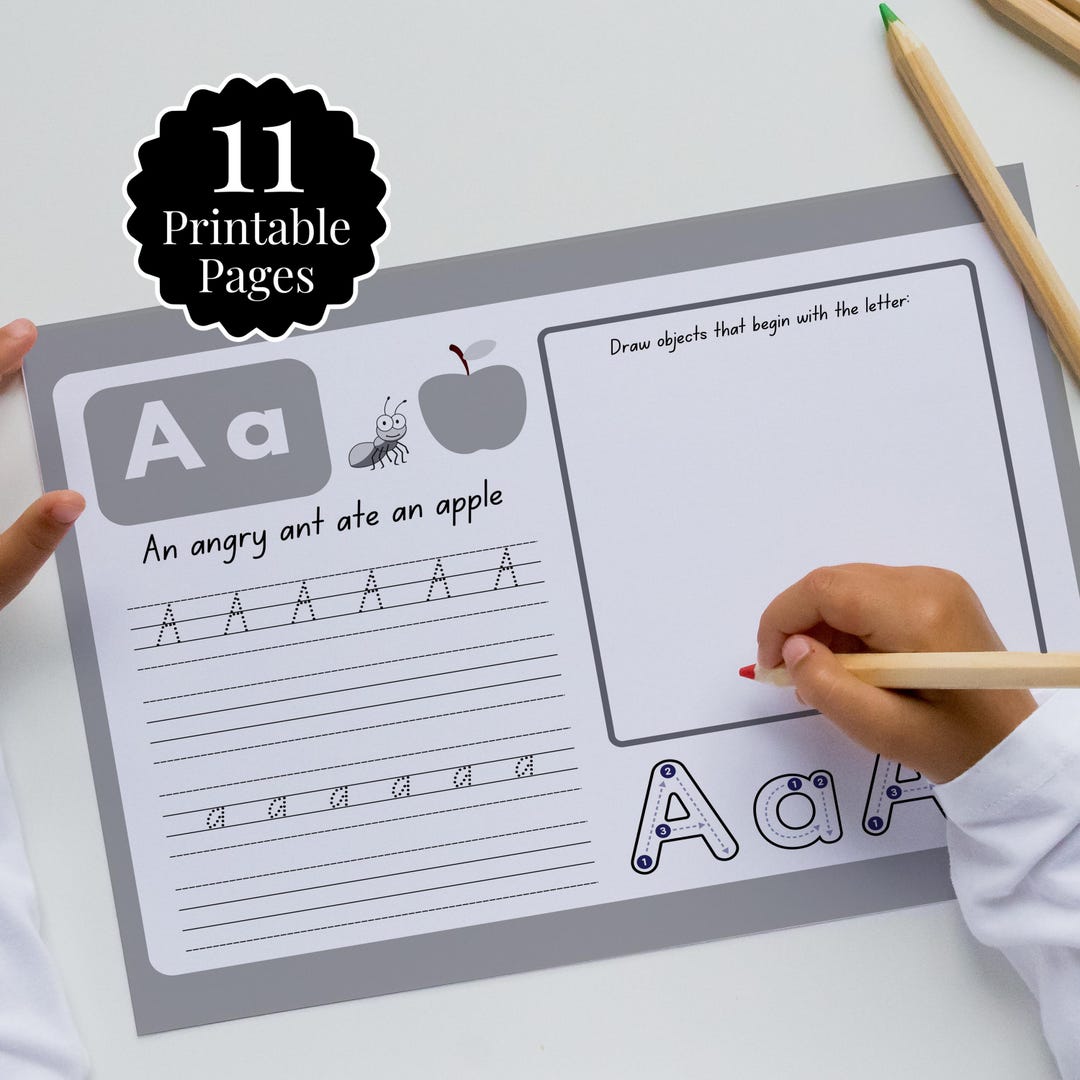 26 Printable Alphabet I Know My Letters Worksheets | Letter Tracing ...
