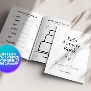 Personalized Wedding Coloring Book | 20 Editable Activity Pages for ...