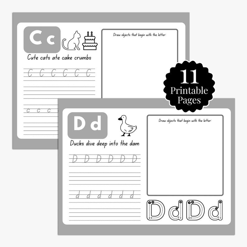 26 Printable Alphabet I Know My Letters Worksheets | Letter Tracing ...