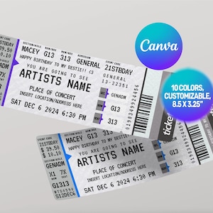 Ticketmaster Ticket | Custom Concert Ticket Template | Surprise Concert ...