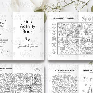 Personalized Wedding Coloring Book | 20 Editable Activity Pages for ...