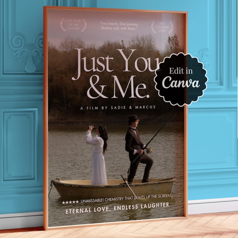 Custom Movie Poster Template, Couple Gift, Canva (digital Download) - Etsy
