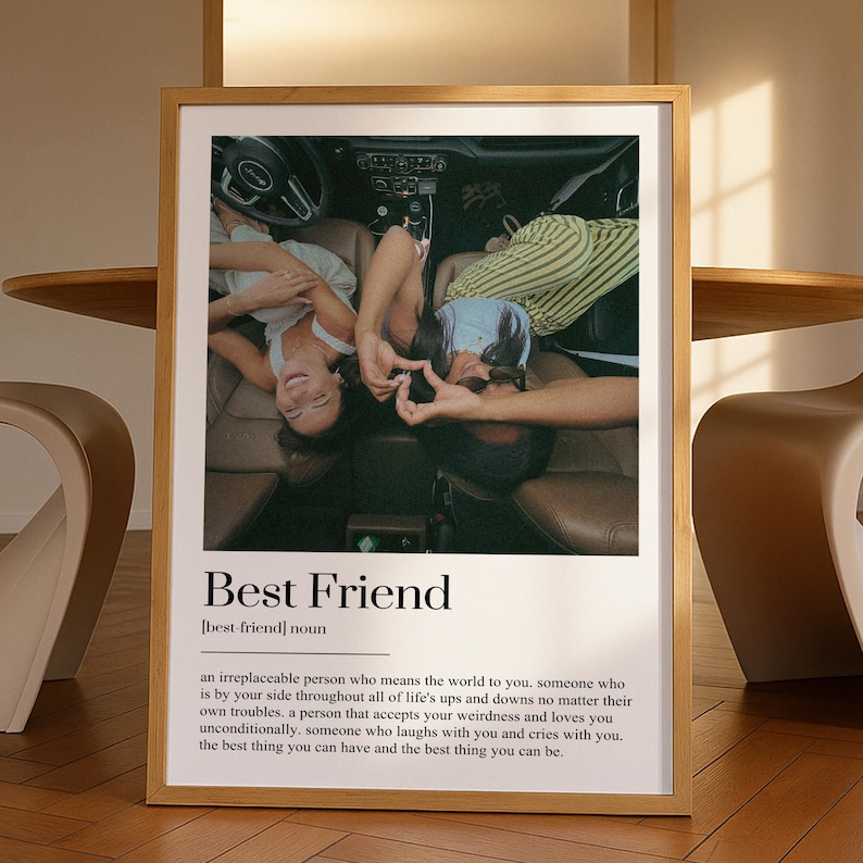 Personalized Best Friend Definition Print, Custom Photo Gift (digital ...