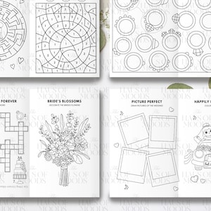 Personalized Wedding Coloring Book | 20 Editable Activity Pages for ...
