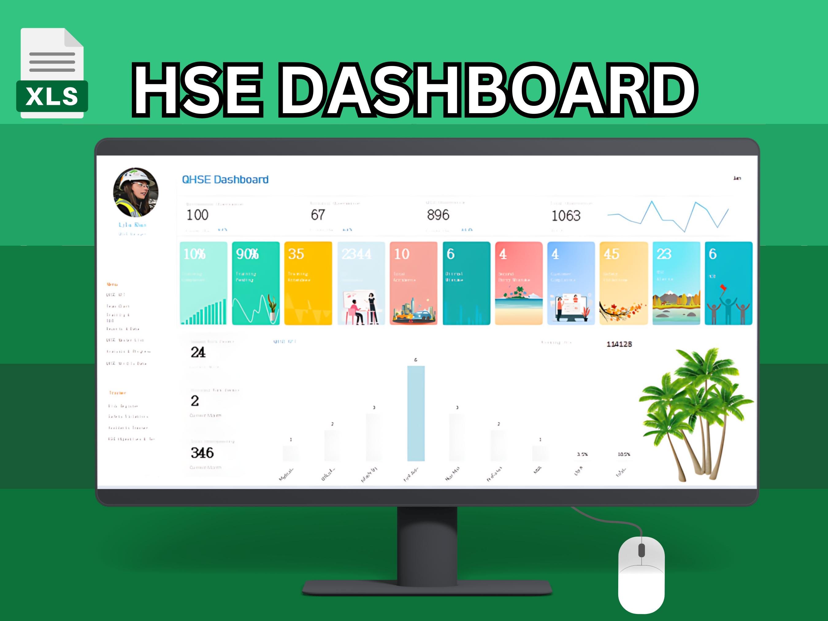 Comprehensive HSE Dashboard Template Safety Management Excel Tool ...