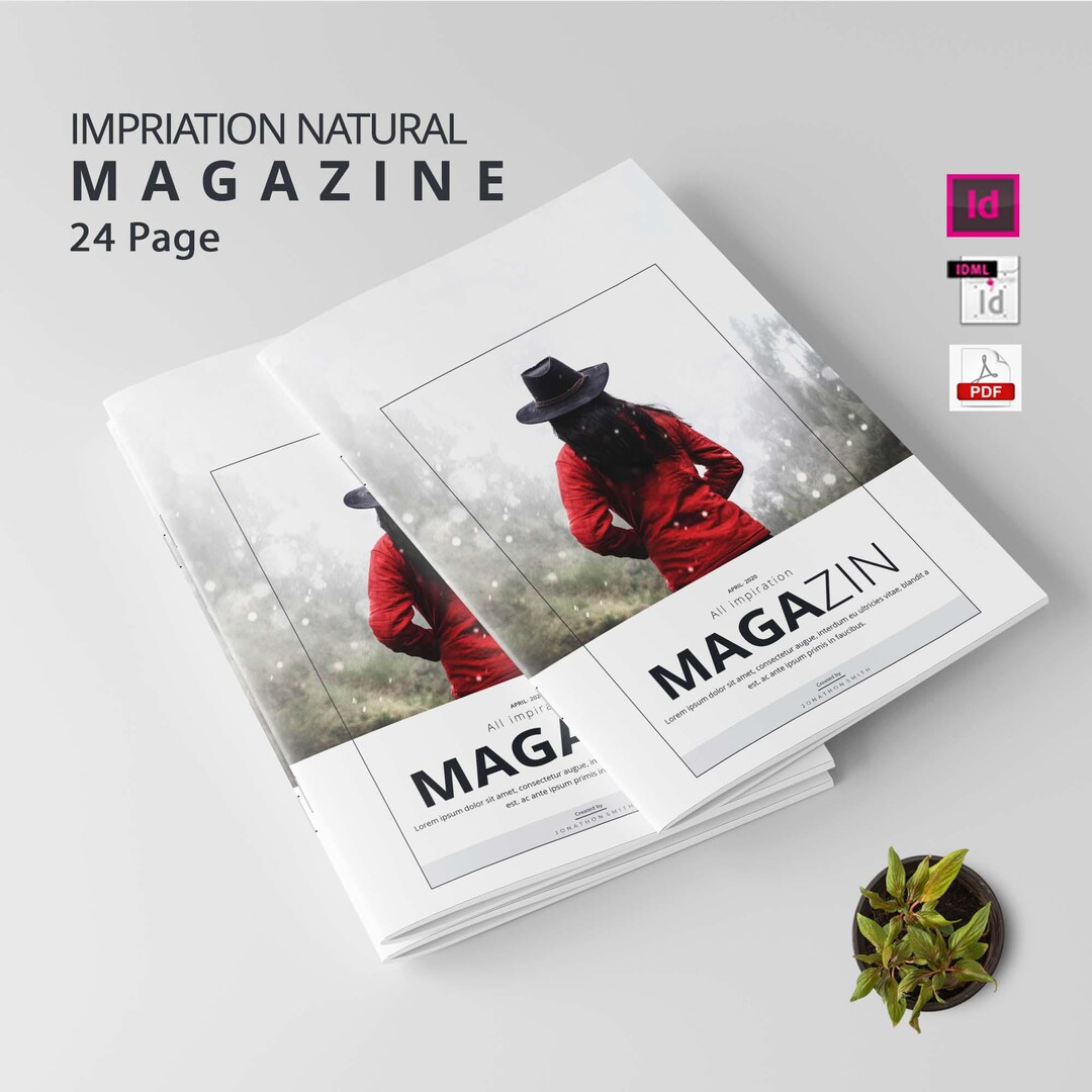 Natural Business Magazine Template Digital Magazine Editable Magazine ...