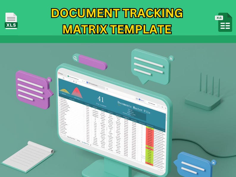Document Control Matrix Template File Tracker Document Storage ...