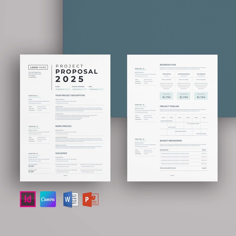 Project Proposal Template | Project Proposal Word | Project Proposal ...