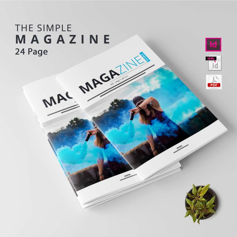 Simple Magazine | Magazine Template | Magazine Layout | Minimalist ...