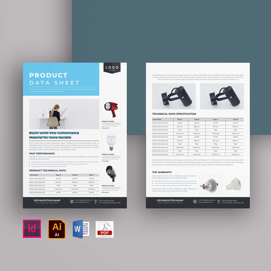 Product Data Sheet Template | Product Datasheet | Product Data Sheet ...