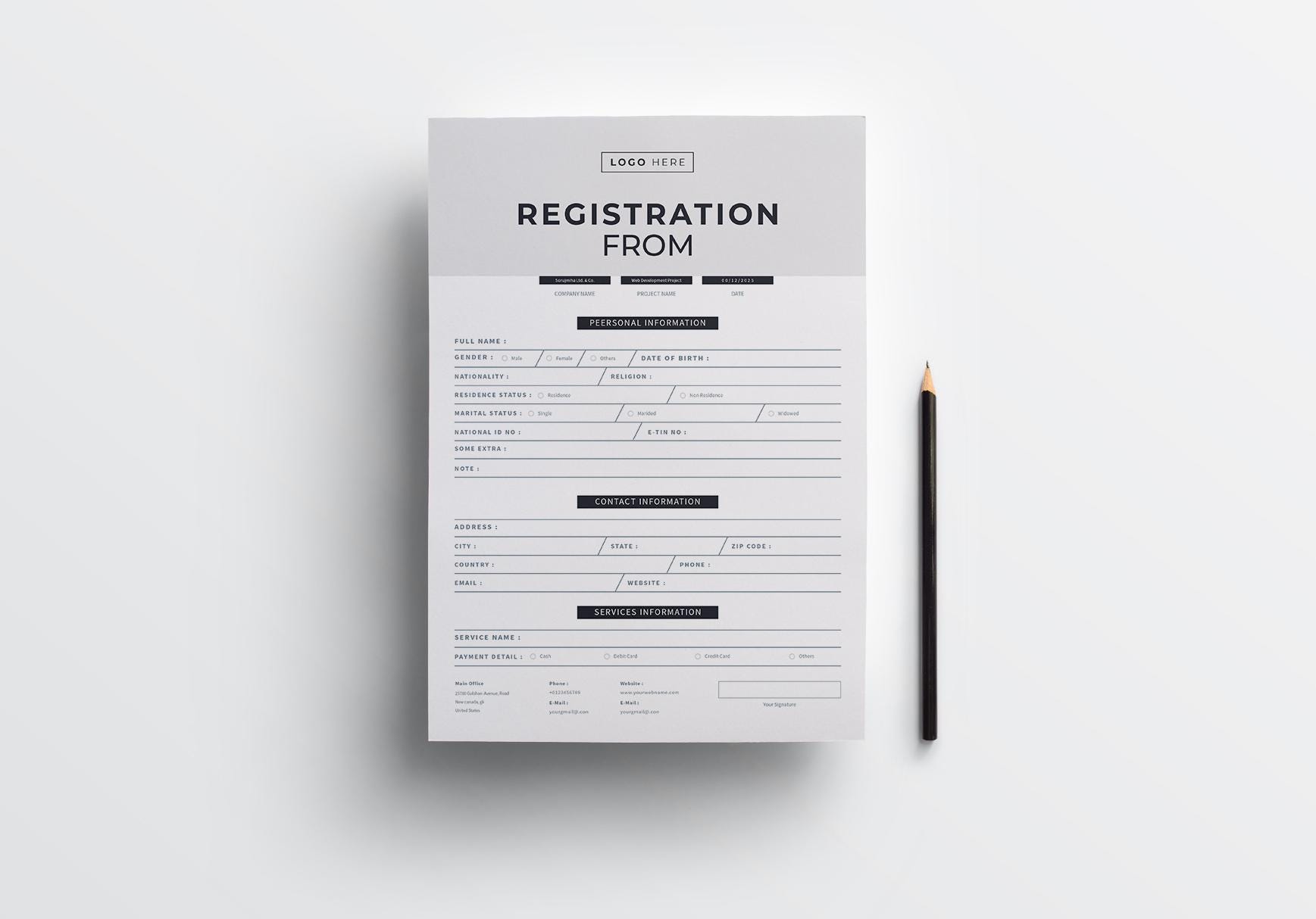 Registration Form | Custom Registration Form | Registration Form ...