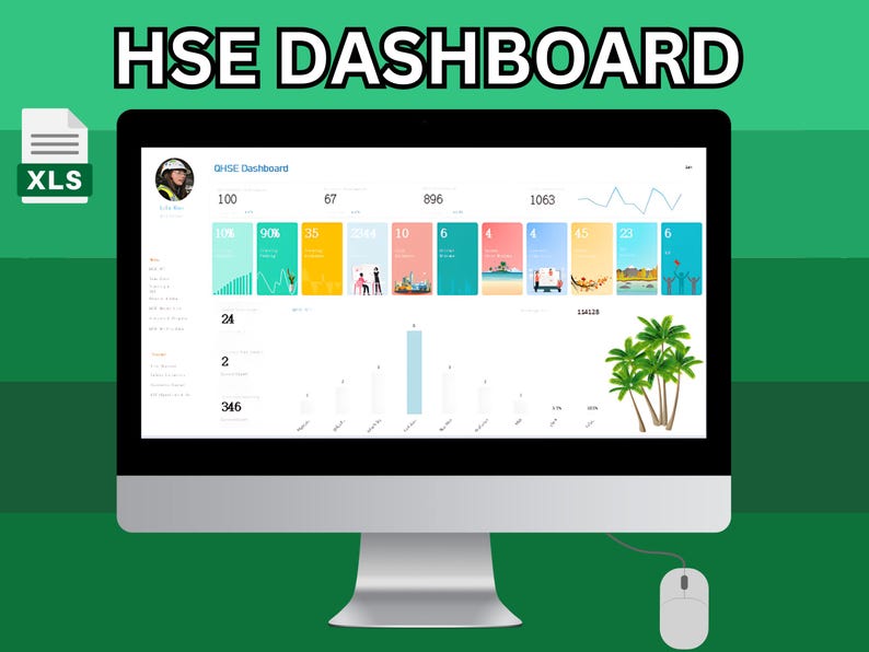 Comprehensive HSE Dashboard Template Safety Management Excel Tool ...