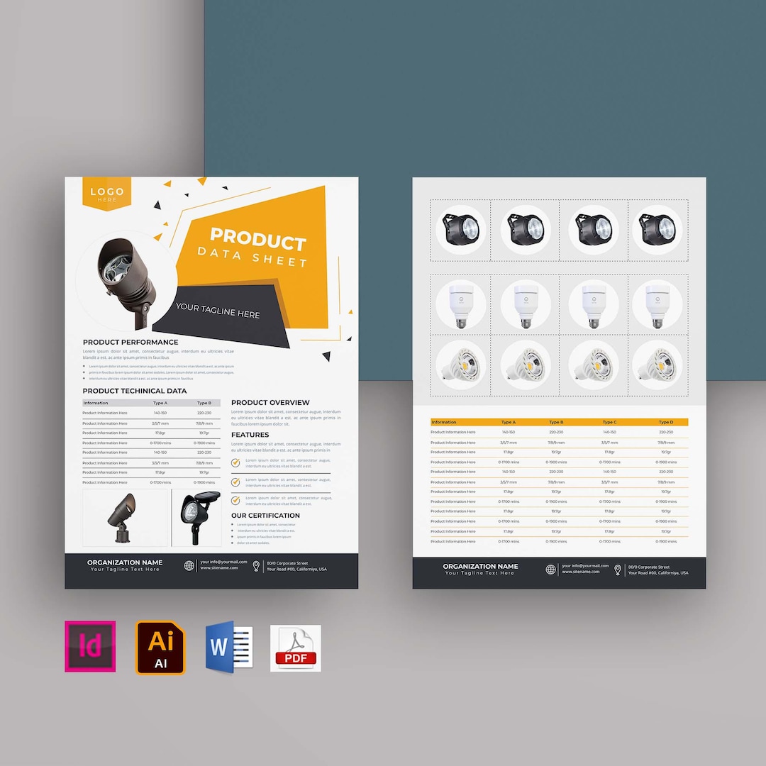 Product Data Sheet | Data Product | Product Data Sheet Template ...